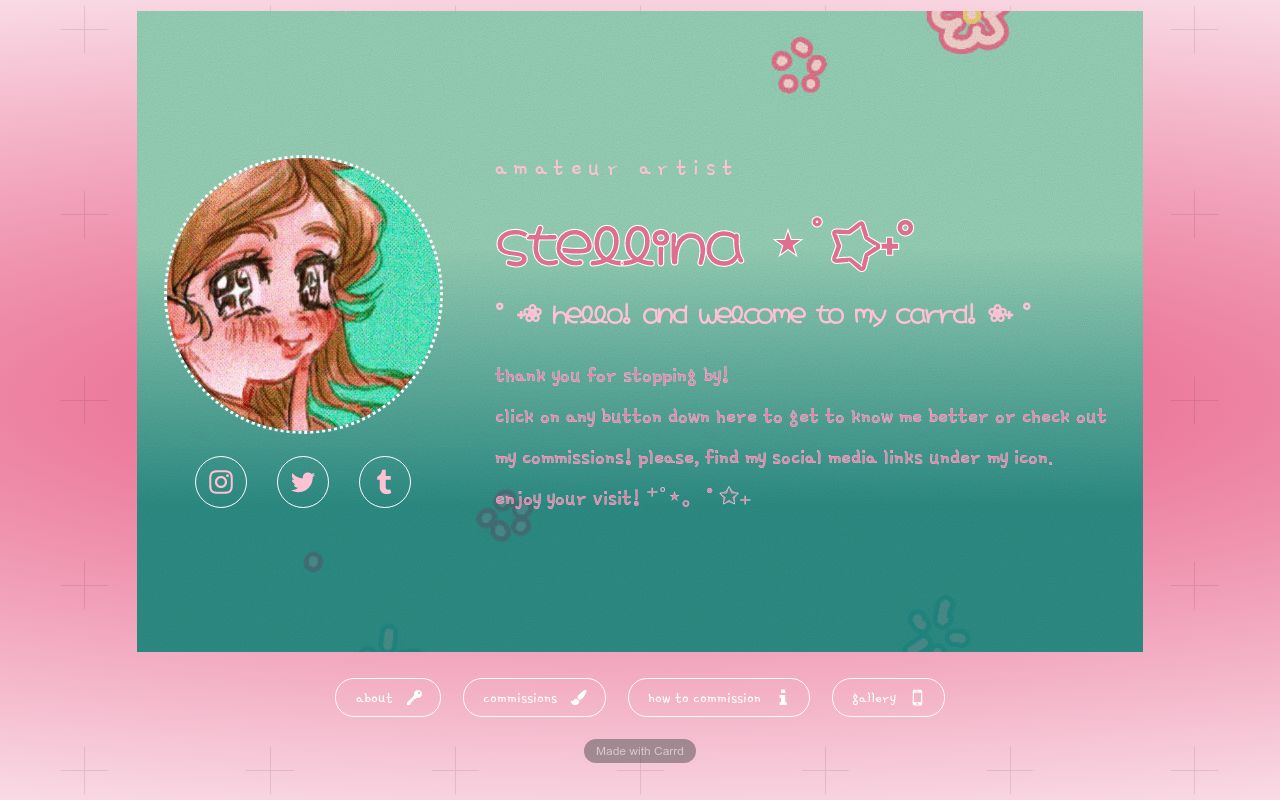 stellina intro carrd